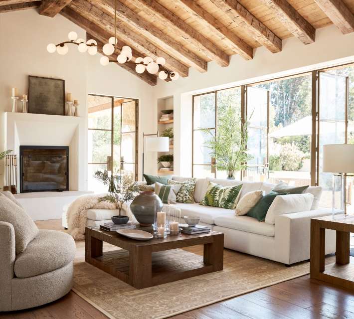 Rustic Pottery Barn Living Rooms