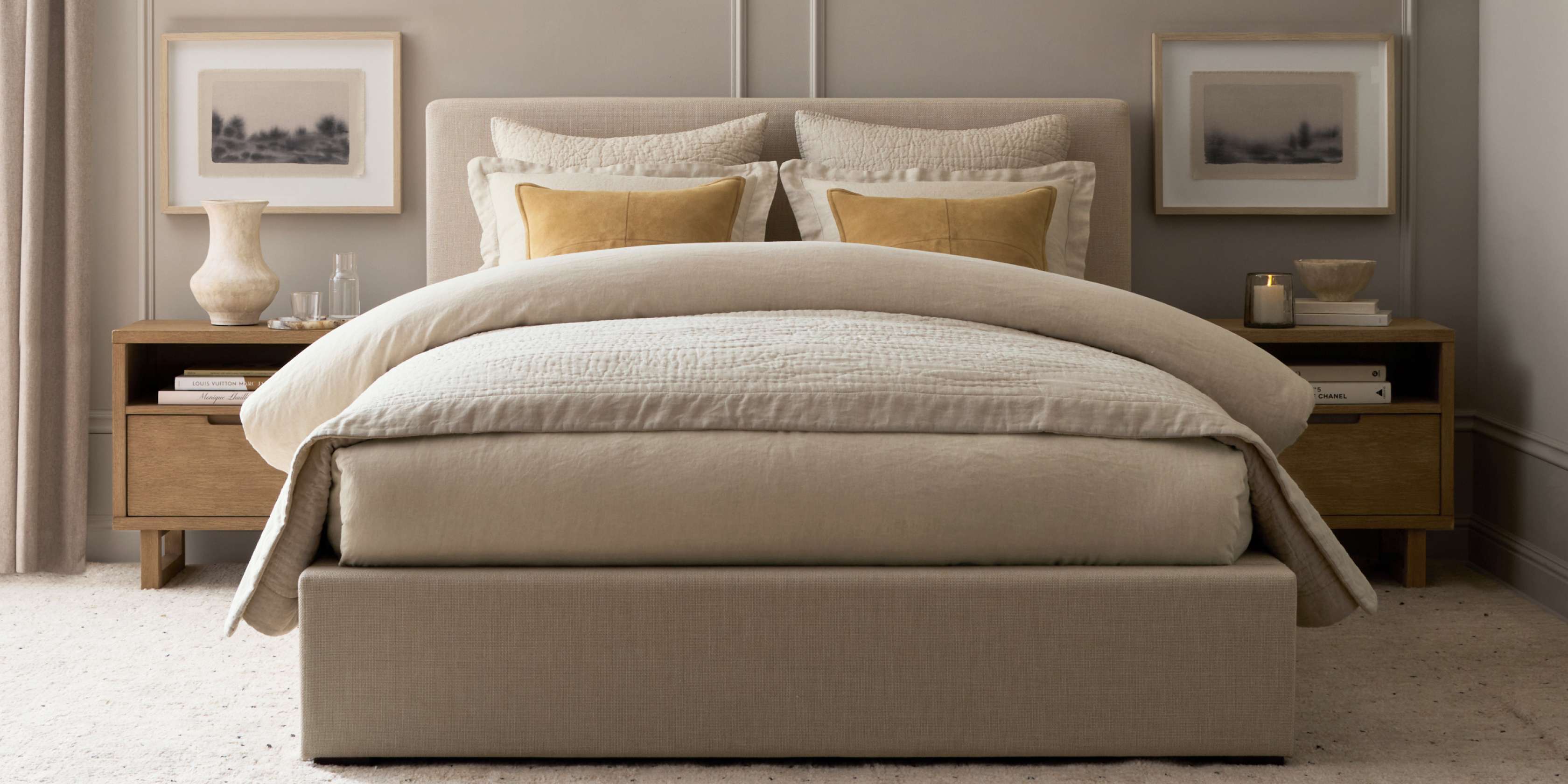 Carmel Linen Bedroom | Pottery Barn