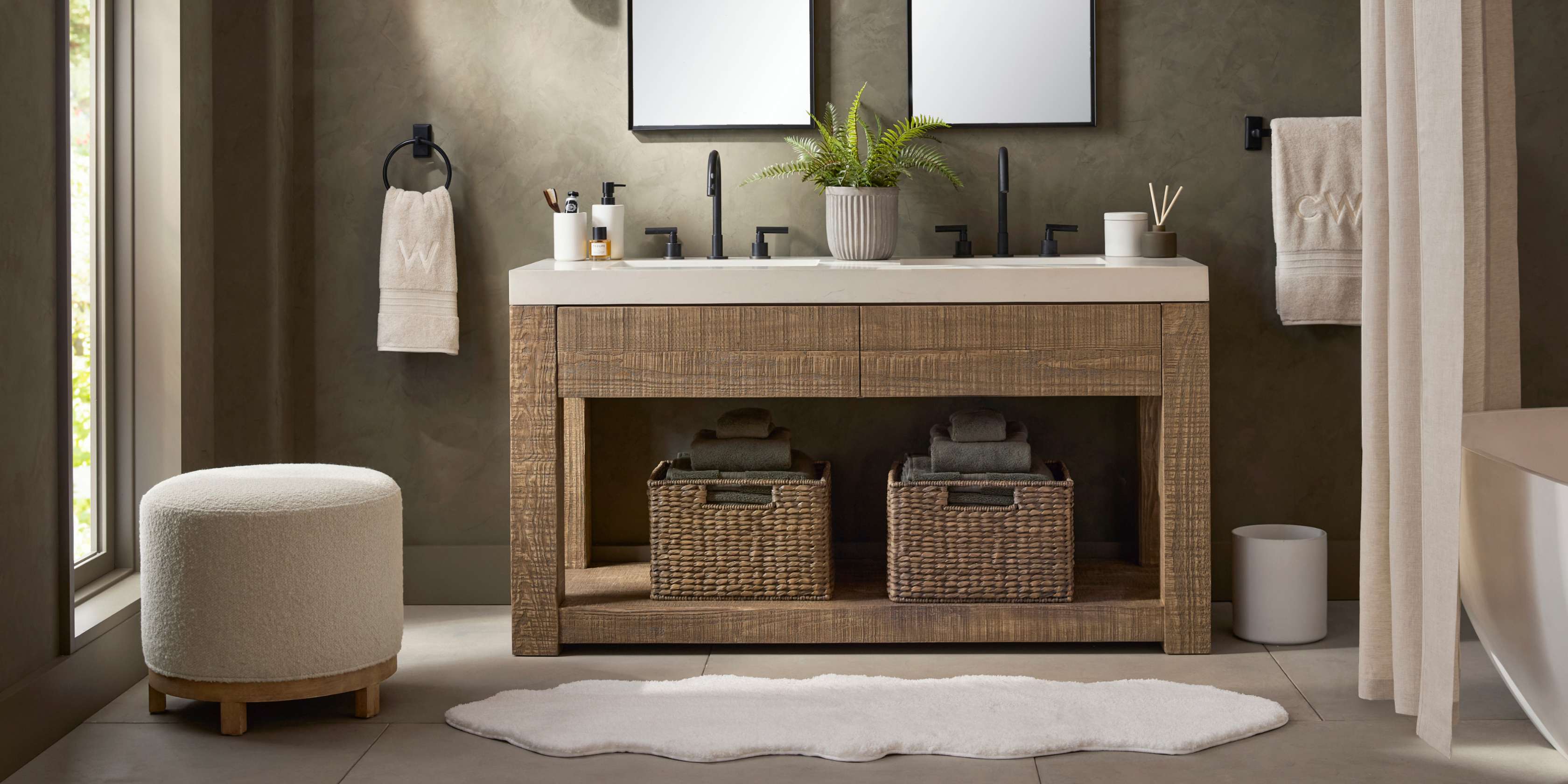 Palisades Double Vanity Bathroom | Pottery Barn