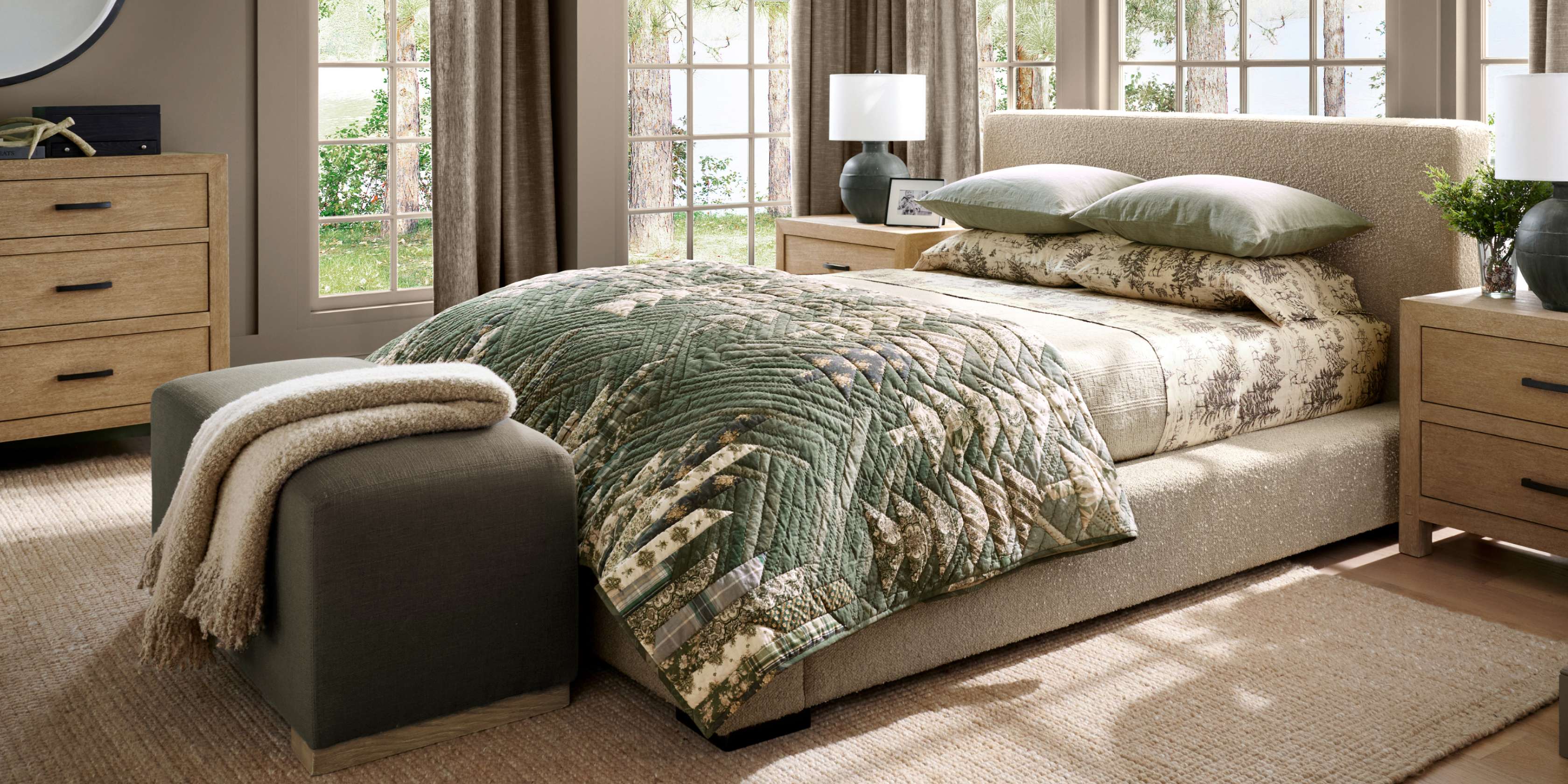 Carmel Winter Spruce Bedroom | Pottery Barn