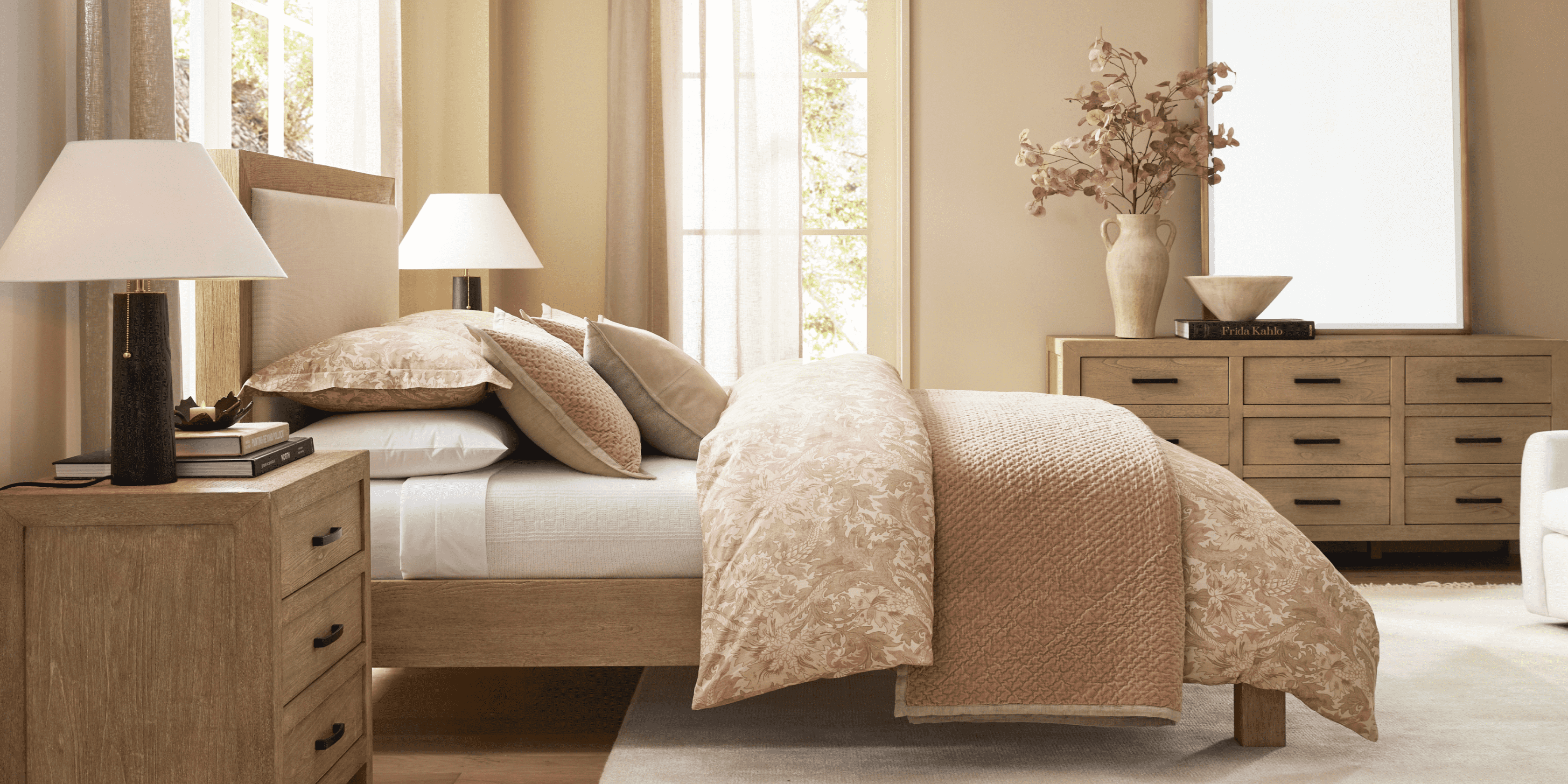 Linwood Velvet Cross Stitch Bedroom | Pottery Barn