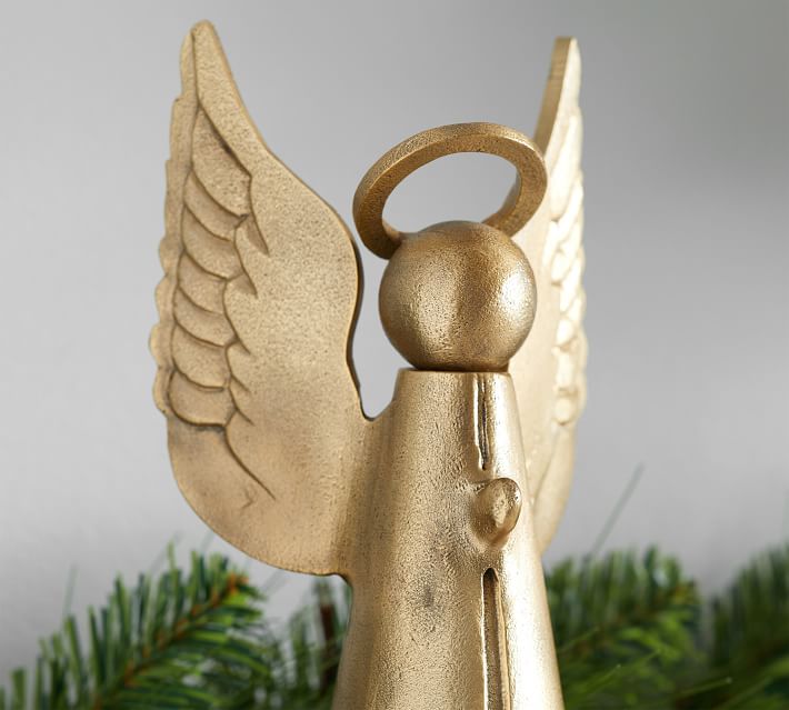 Brass Angel Stocking Holder | Pottery Barn
