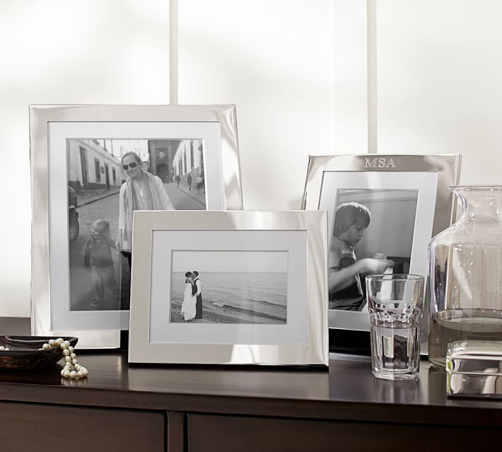 Personalized Silver-Plated Engravable Frames | Pottery Barn