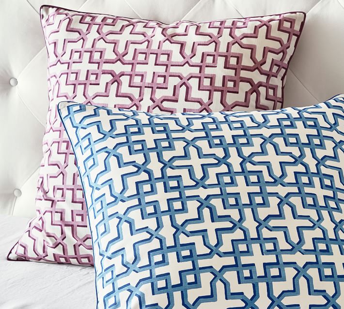 Shadow Trellis Print Sham | Pottery Barn