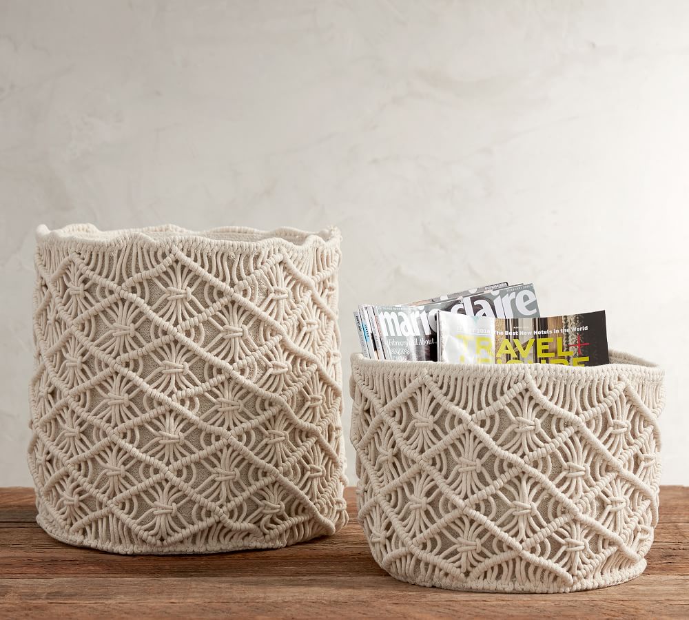 Macrame Storage Baskets | Pottery Barn