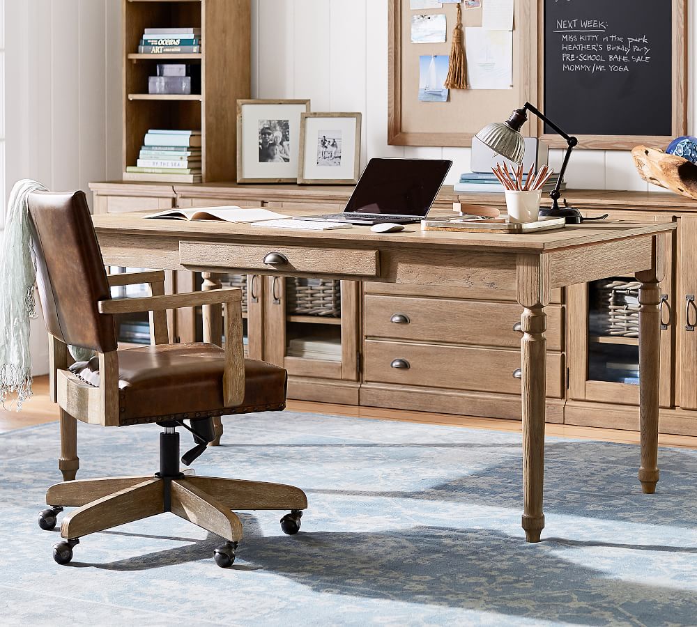 Printer's 64" Writing Desk with Drawer | Pottery Barn