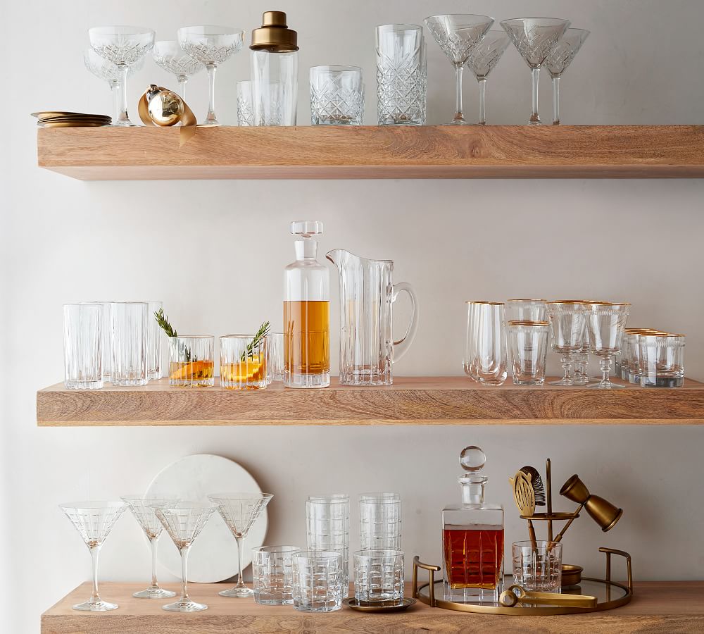 Etched Gold Rim Glassware Collection | Pottery Barn