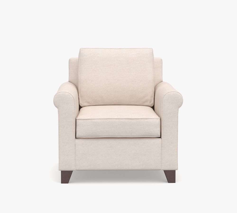 Cameron Roll Arm Upholstered Armchair | Pottery Barn