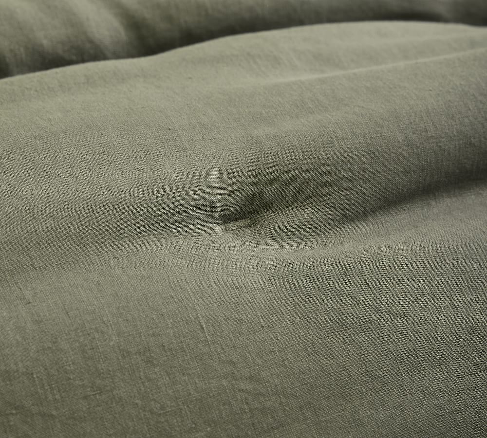 Belgian Flax Linen Comforter - White | Pottery Barn