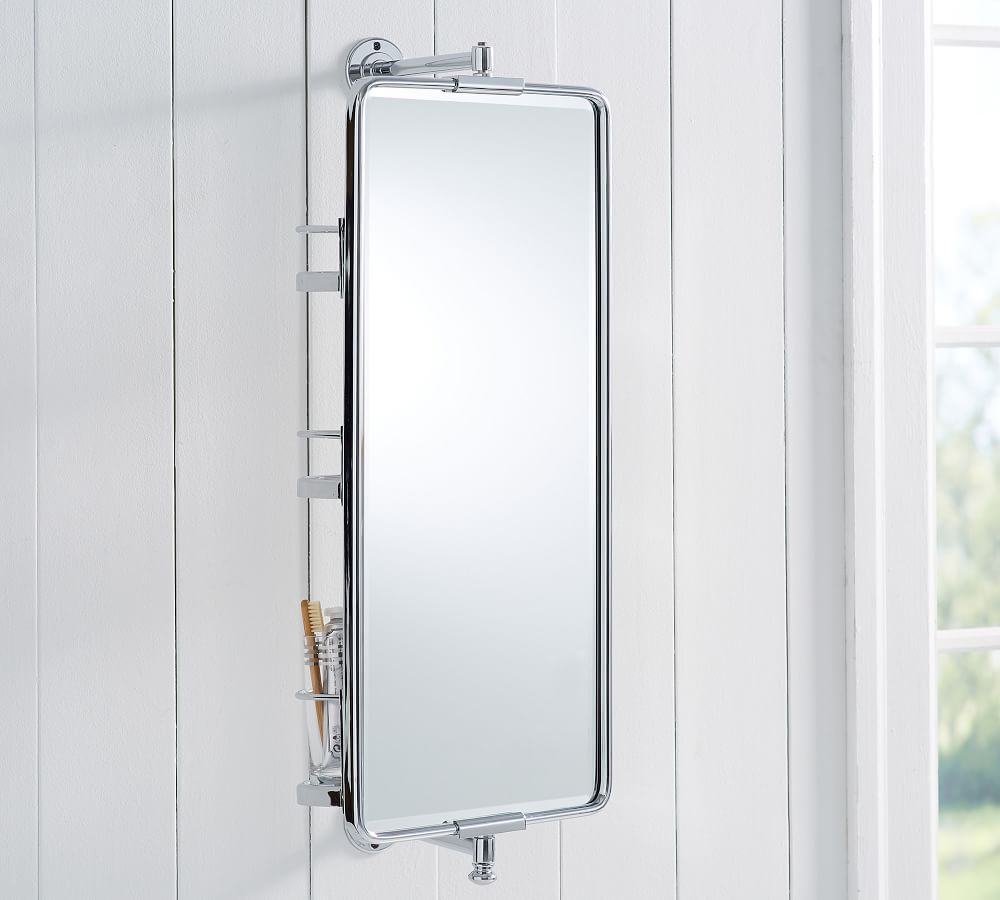 Vintage Rounded Rectangular Swivel Mirror | Pottery Barn
