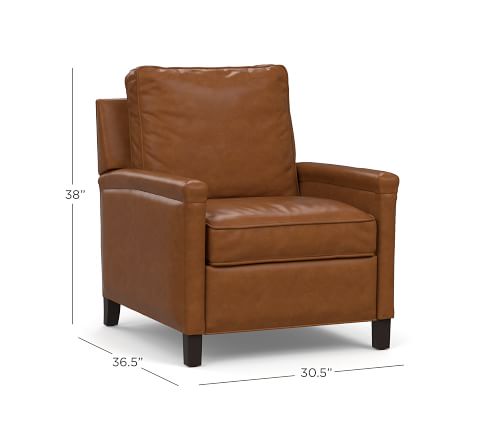 Tyler Leather Square Arm Recliner Chair | Pottery Barn