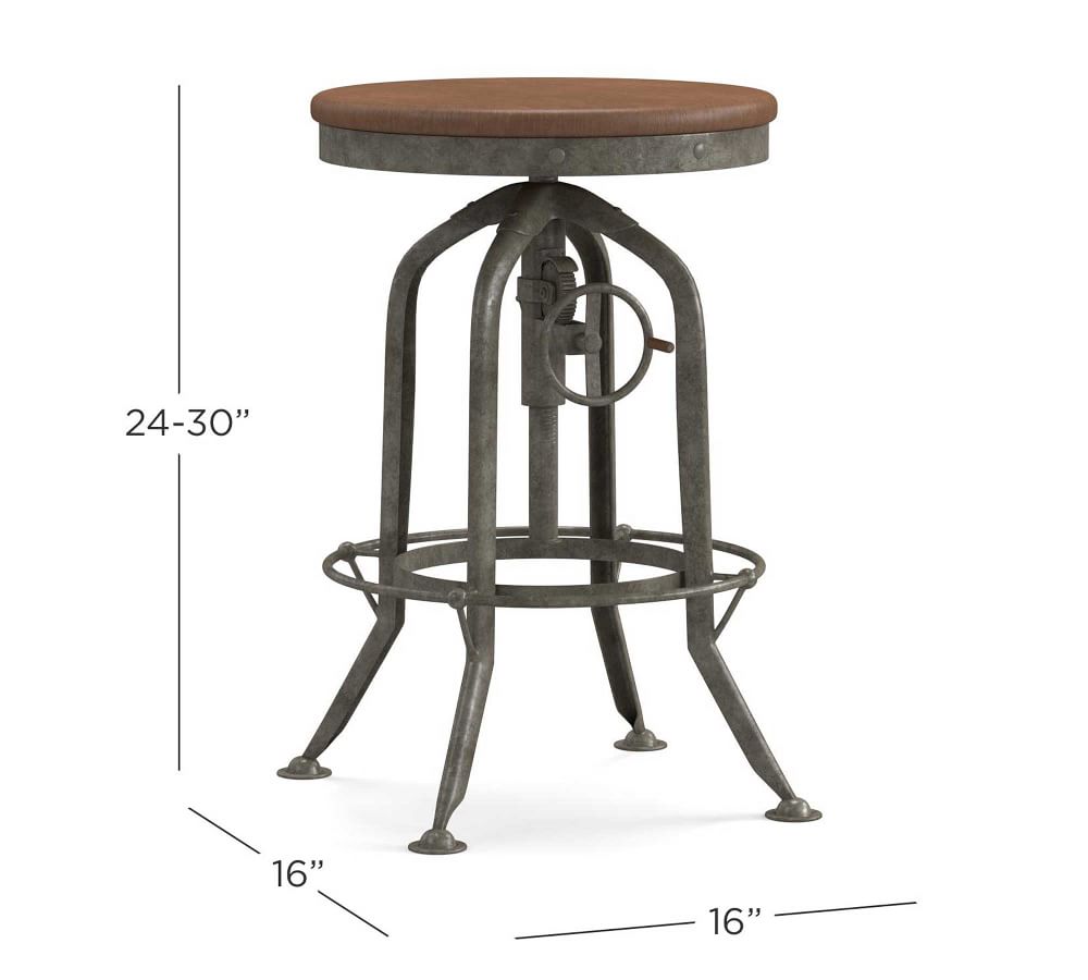 Pittsburgh Adjustable Height Bar Stool | Pottery Barn