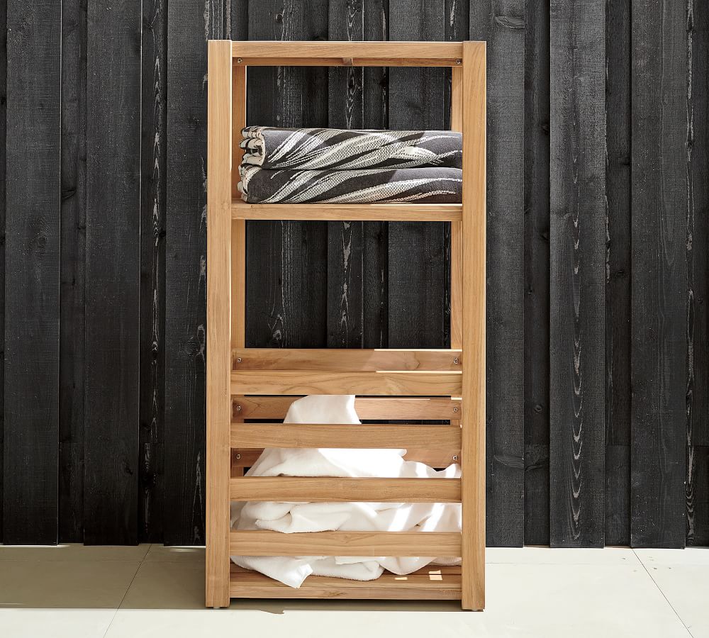 Teak Wood Pool Storage Collection | Pottery Barn