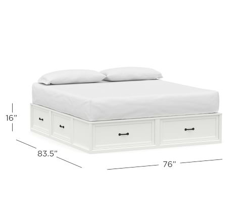 Stratton Storage Platform Bed Frame with Drawers | Wooden Beds ...