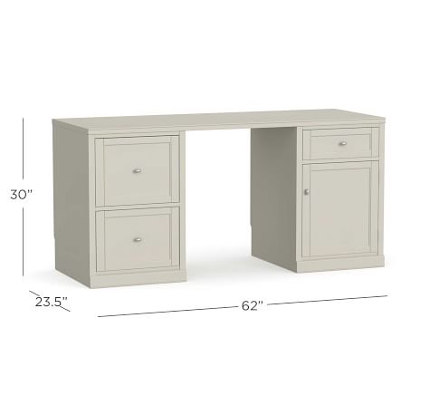 Logan 62" Desk with Drawers | Pottery Barn