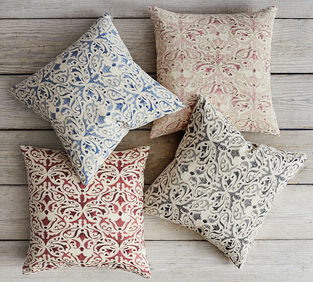 Reilley Embroidered Decorative Pillow Covers | Pottery Barn