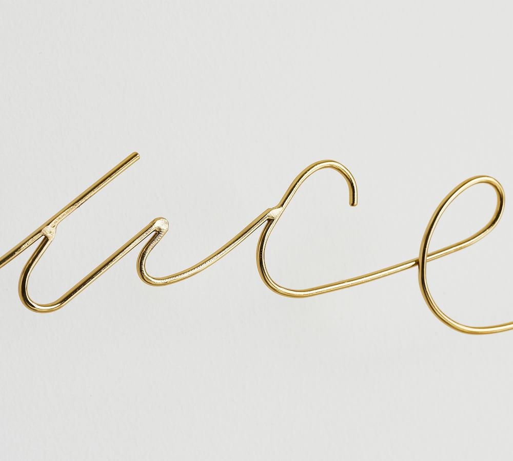 Brass Script Wall Art - Peace | Pottery Barn