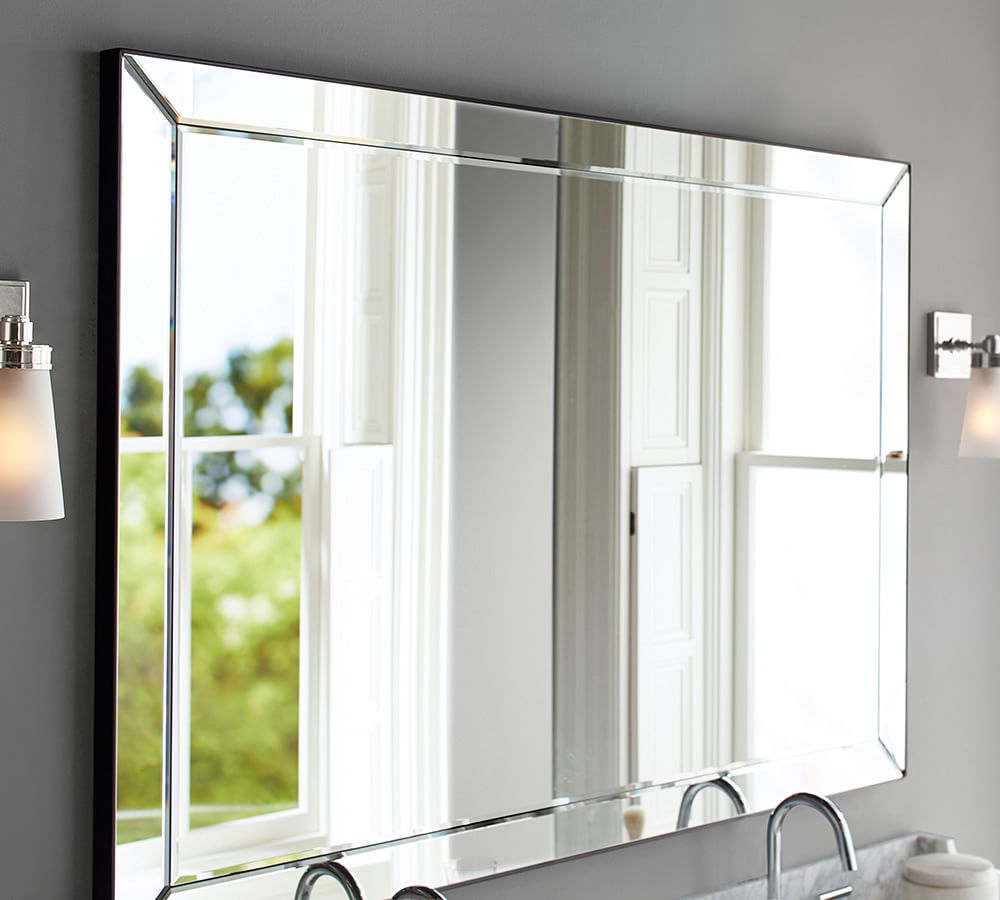 Astor Double Wide Rectangular Mirror, 58 x 40" | Pottery Barn
