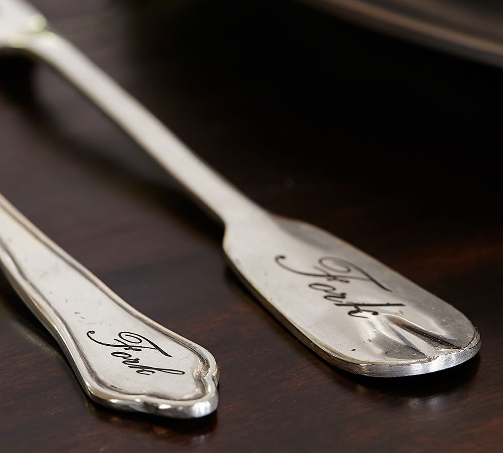 Antique Silver Sentiment Flatware | Pottery Barn