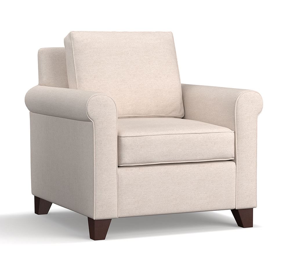 Cameron Roll Arm Upholstered Armchair | Pottery Barn