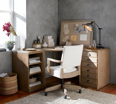 Printer's 64" Keyhole Desk with Drawers | Pottery Barn