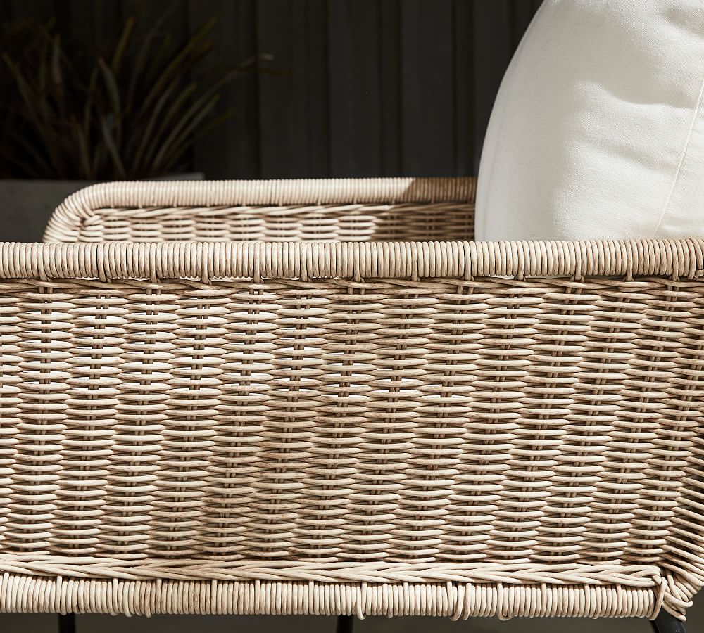 Tulum All-Weather Wicker 24.5" Patio Lounge Chair | Pottery Barn