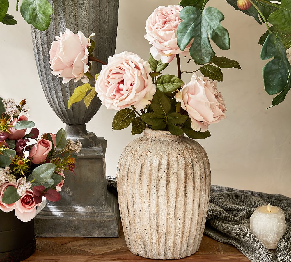 Handcrafted Weathered Terra Cotta Vases | Pottery Barn