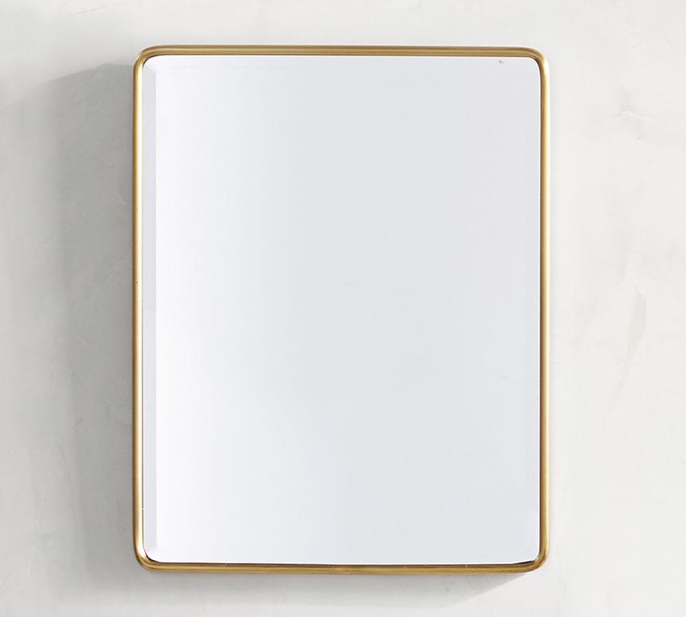 OPEN BOX: Vintage Rounded Rectangular Mirror with French Cleat Mount ...