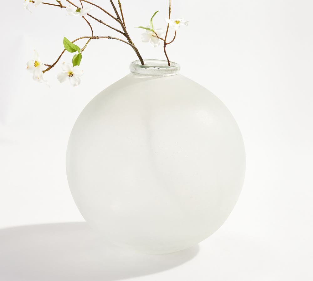 Handcrafted Frosted Glass Vases | Pottery Barn