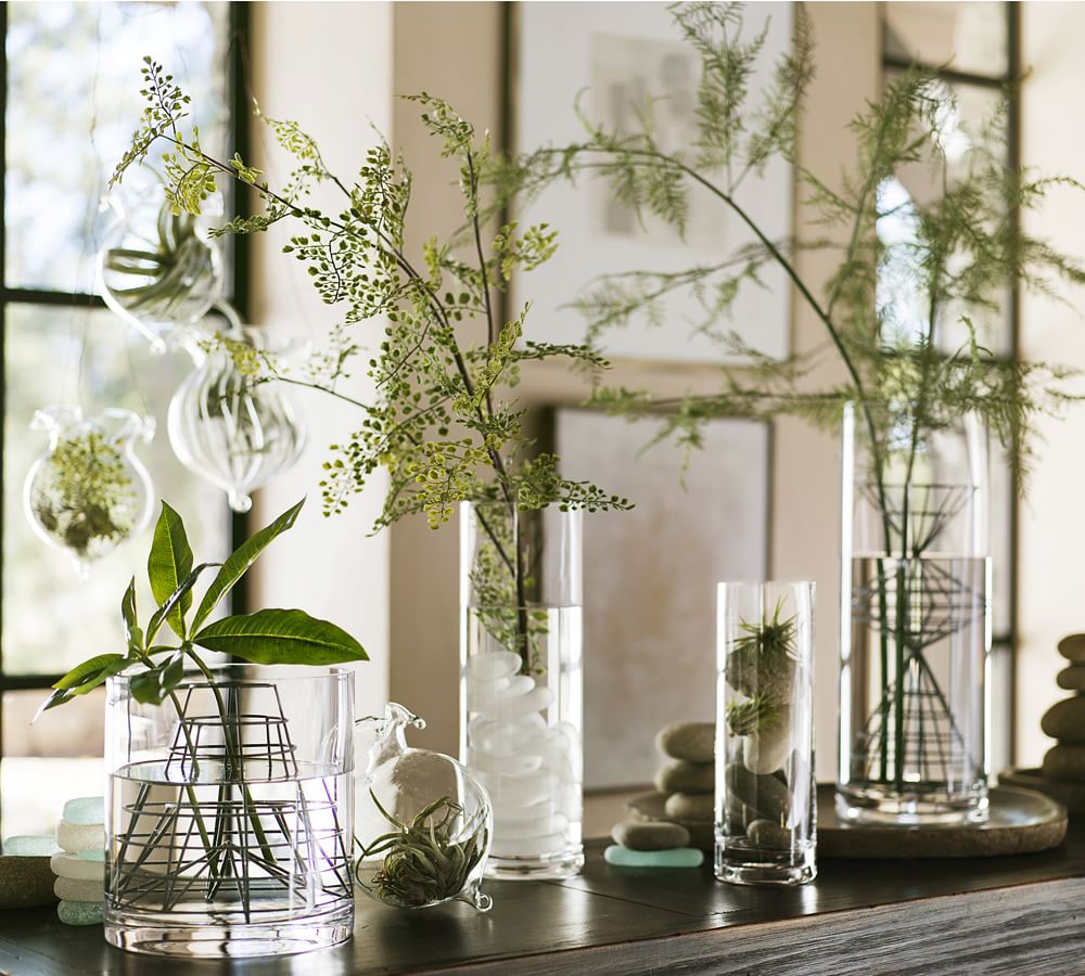 Aegean Clear Glass Short Vase | Pottery Barn
