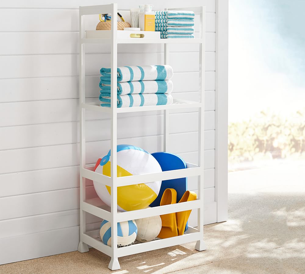 Malibu Pool Storage Tower Shelf | Pottery Barn
