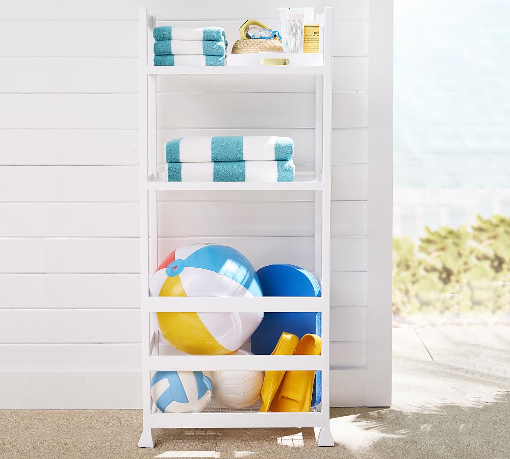 Malibu Pool Storage Tower Shelf | Pottery Barn