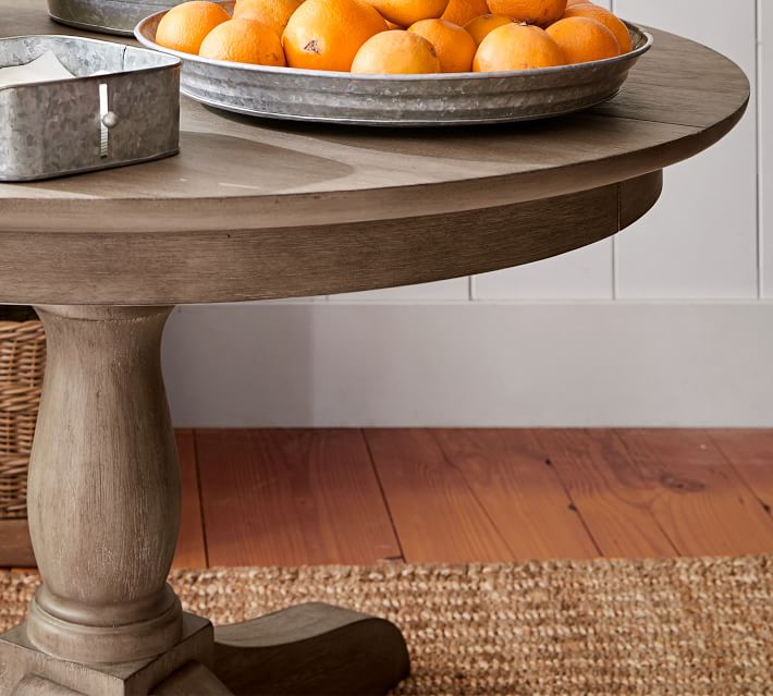 Owen Round Pedestal Extending Dining Table | Pottery Barn