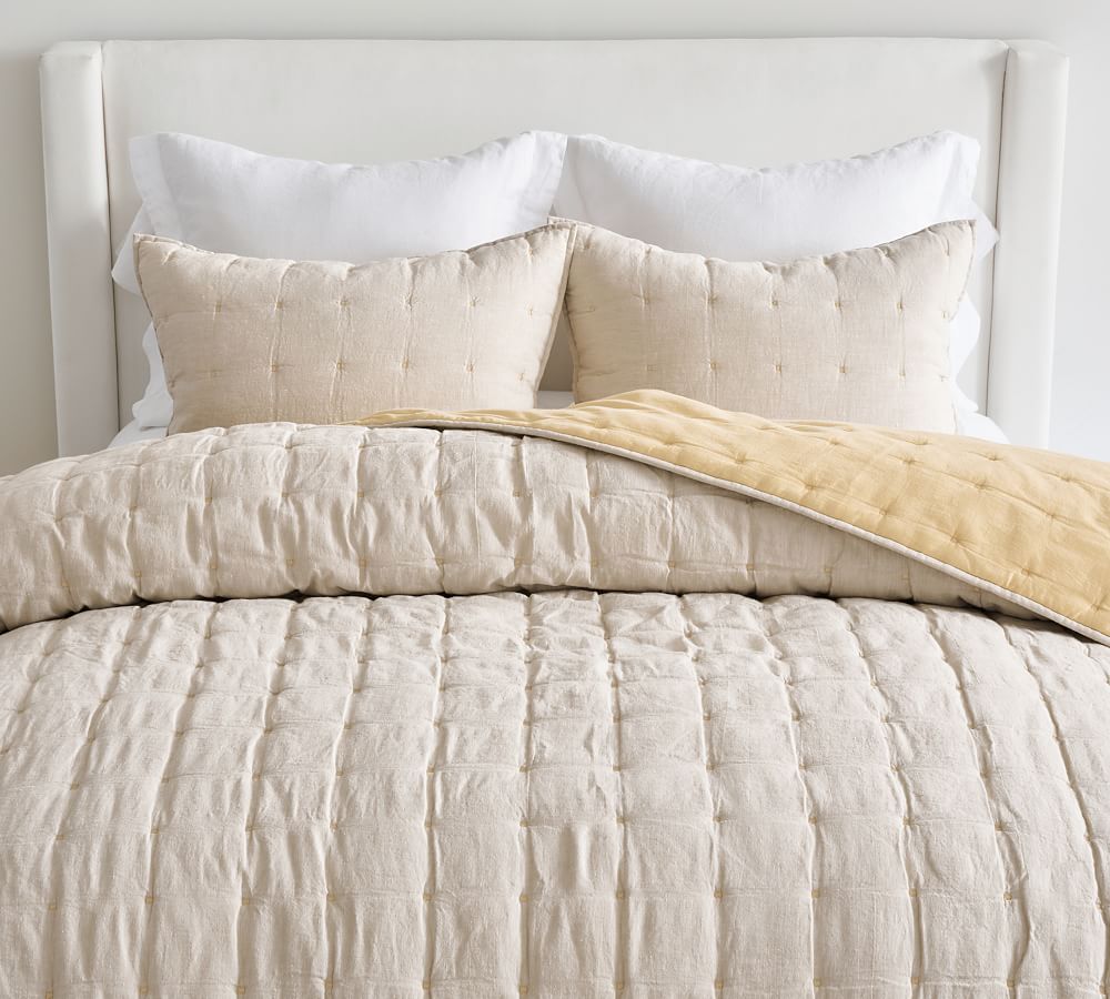 Tufted Cotton/Linen Quilt | Pottery Barn