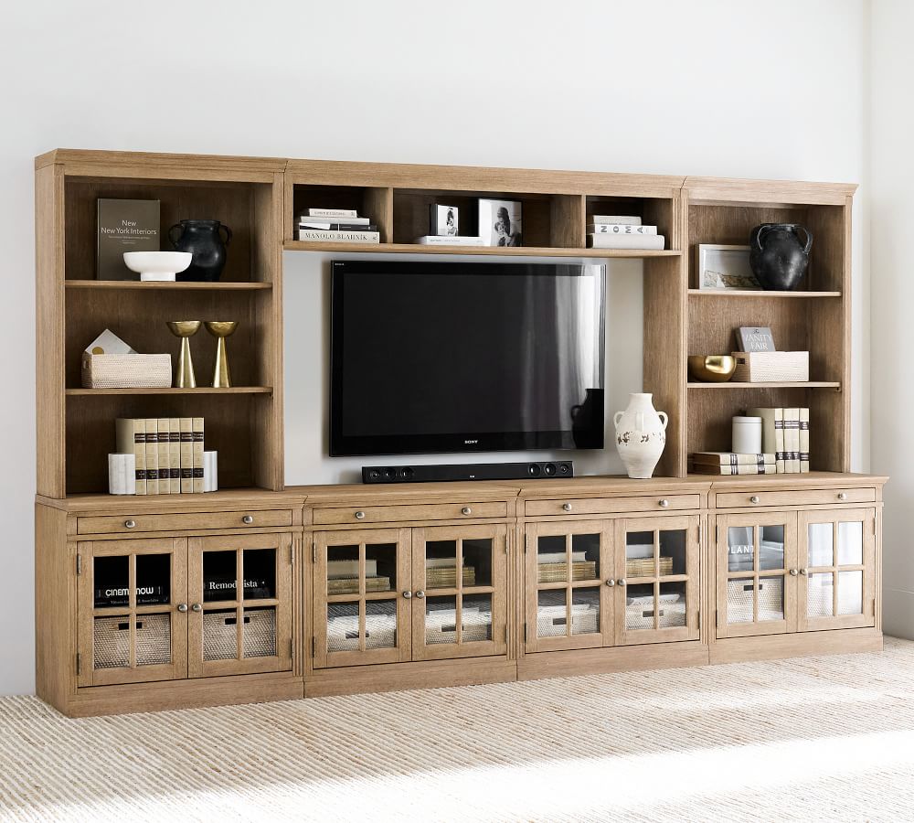 Livingston 7-Piece Entertainment Center | Pottery Barn