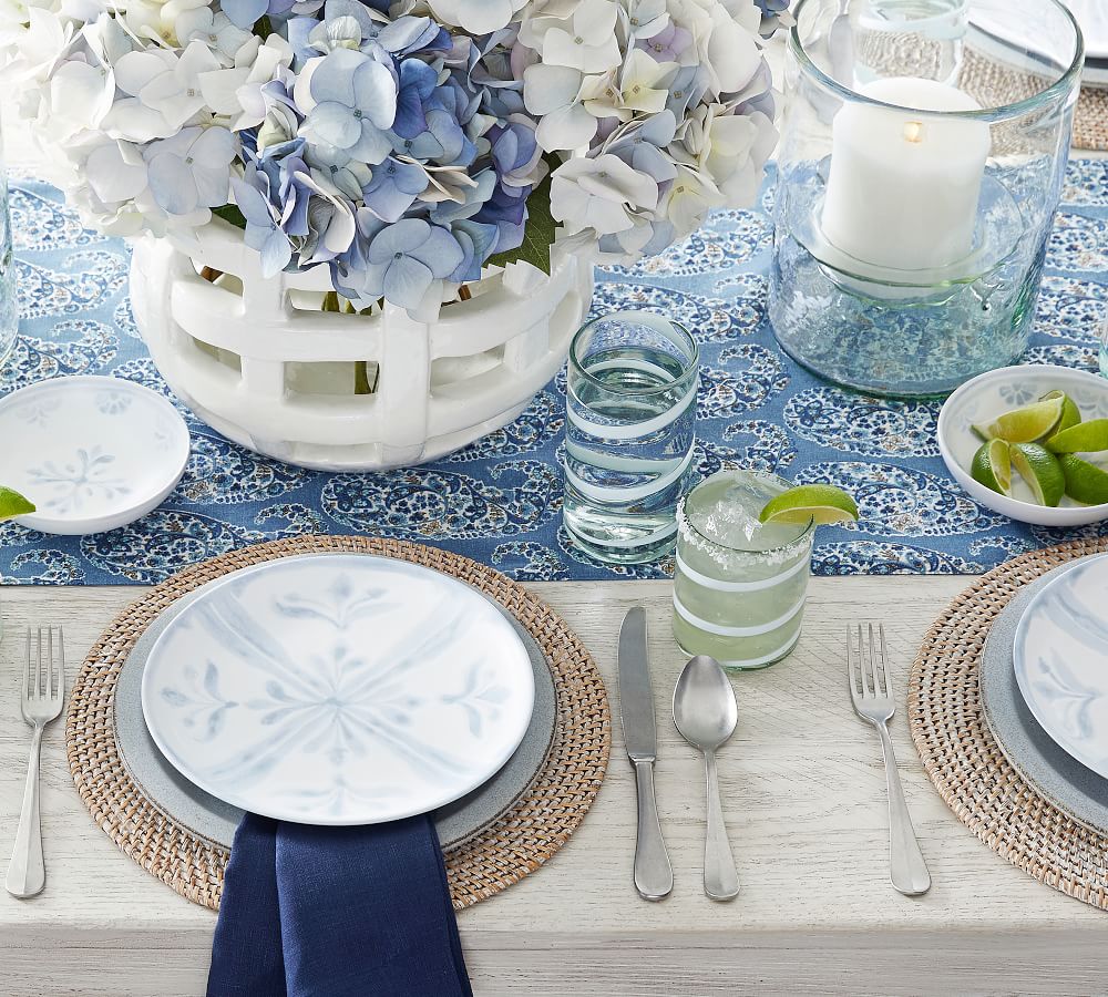 Chambray Tile Stoneware Salad Plates | Pottery Barn