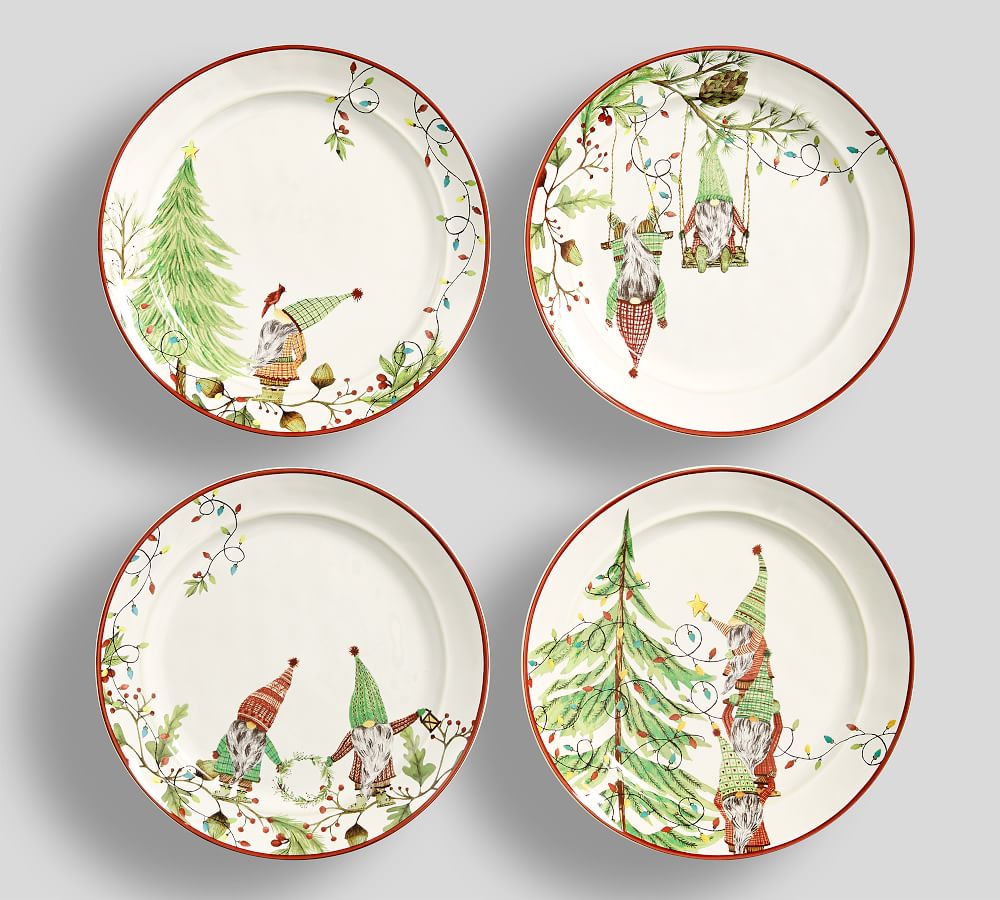 Forest Gnome Stoneware 8-Piece Dinnerware Set | Pottery Barn