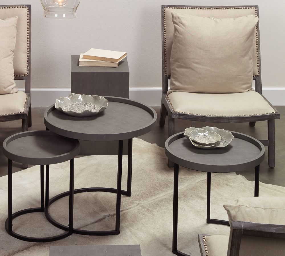 Nina Round Accent Tables - Set of 3 | Pottery Barn