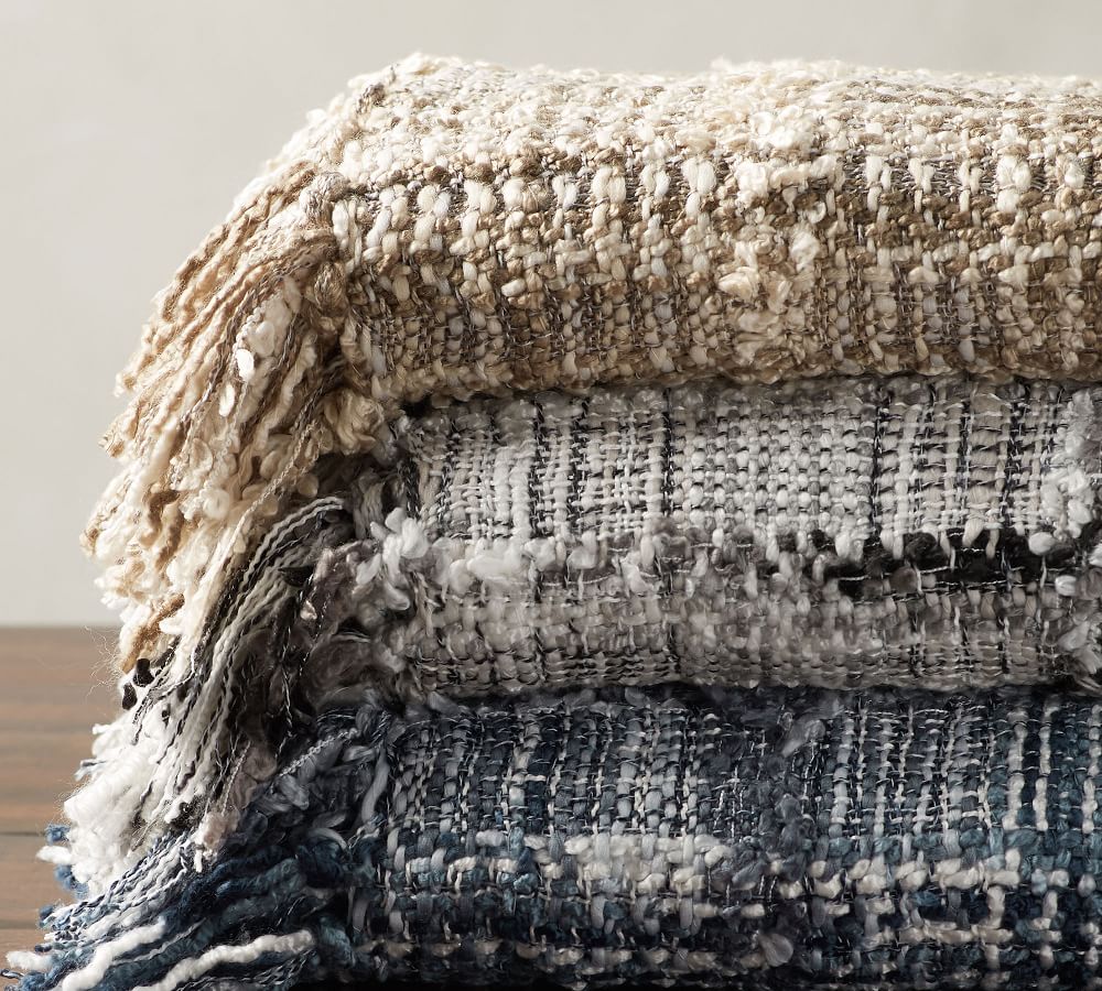 Gabrielle Tweed Throw Blanket | Pottery Barn