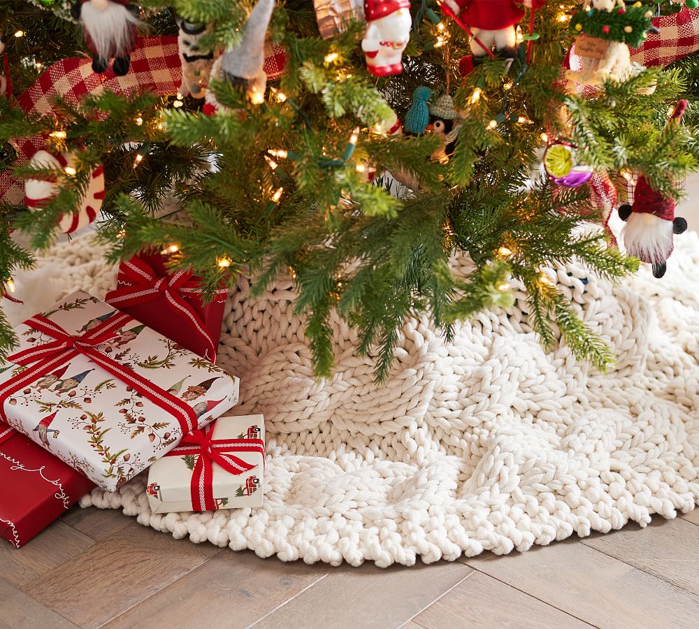 Colossal Knit Tree Skirt | Pottery Barn