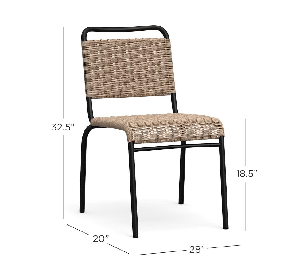 Tulum All-Weather Wicker Stackable Patio Dining Chair | Pottery Barn