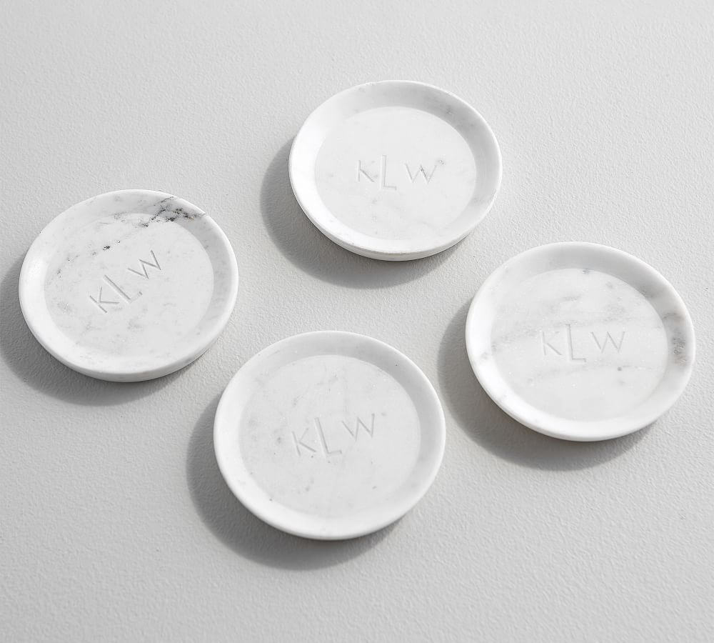White Marble Coasters - Set of 4 | Bar Accessories | Pottery Barn