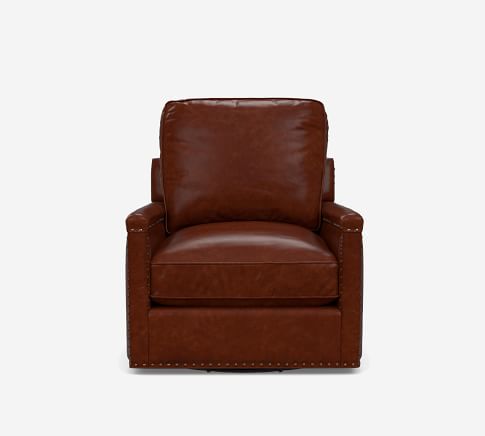 Tyler Leather Square Arm Recliner Chair | Pottery Barn