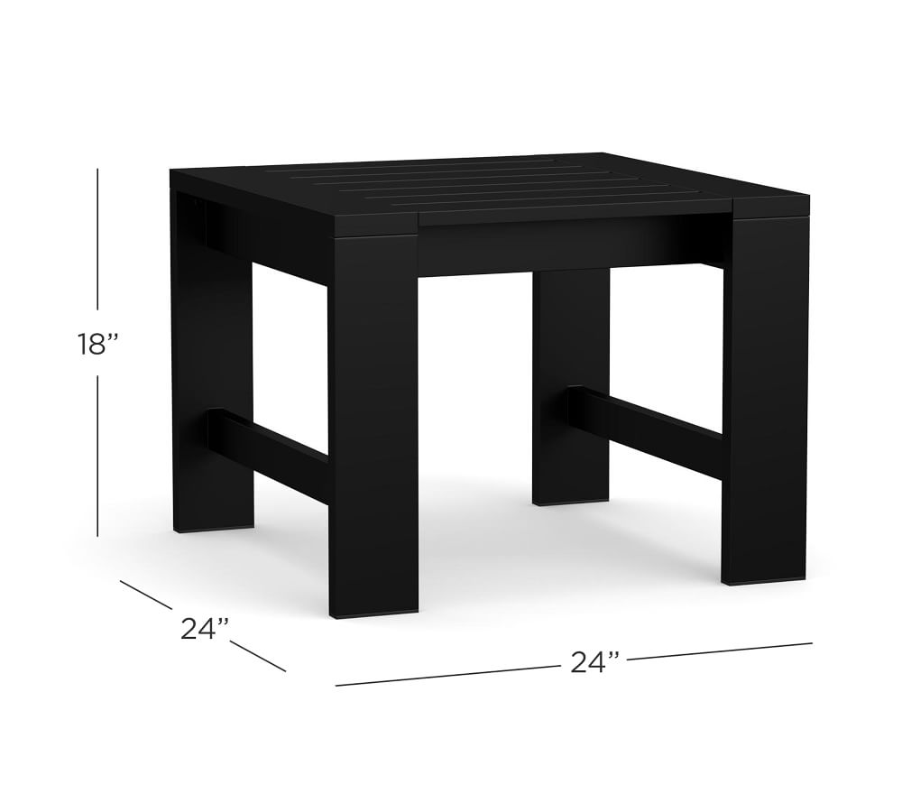Malibu 24" Metal Side Table, Black | Pottery Barn