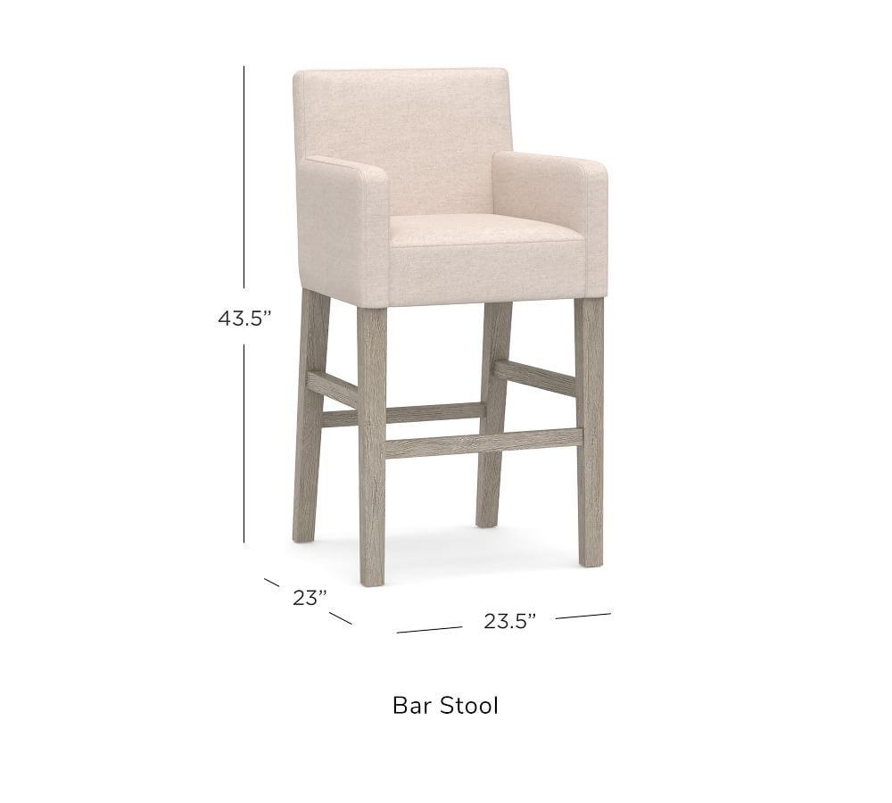 PB Classic Upholstered Bar Stool | Pottery Barn