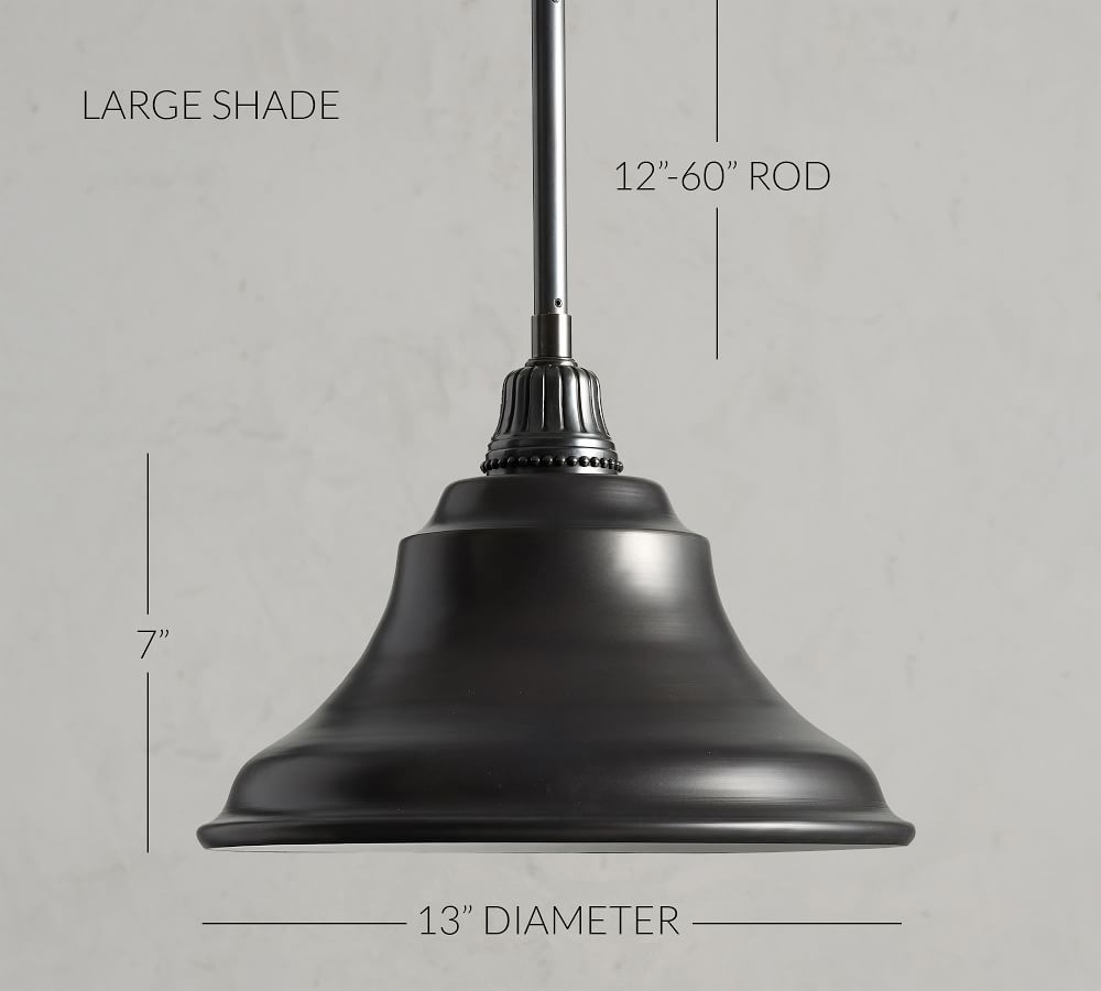 Curved Metal Bell Pole Pendant | Pottery Barn
