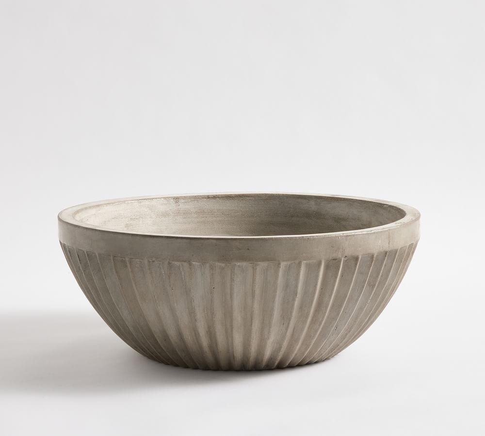 Concrete Fluted Planters | Pottery Barn