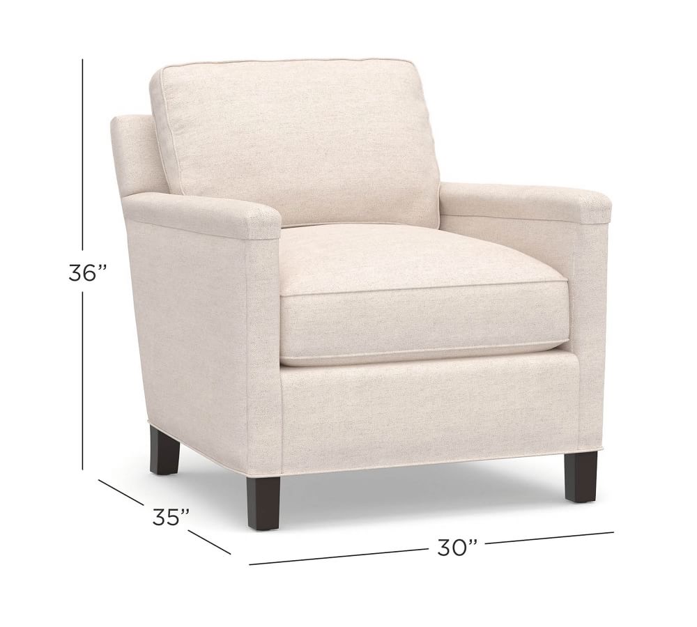 Tyler Upholstered Square Arm Armchair | Pottery Barn