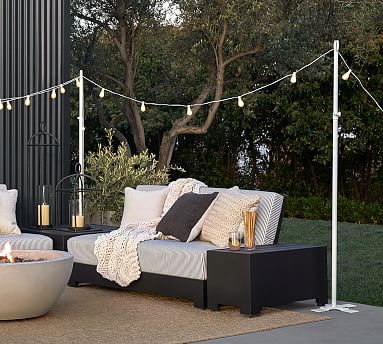 Outdoor Standing String Light Posts - Set of 2 | Pottery Barn