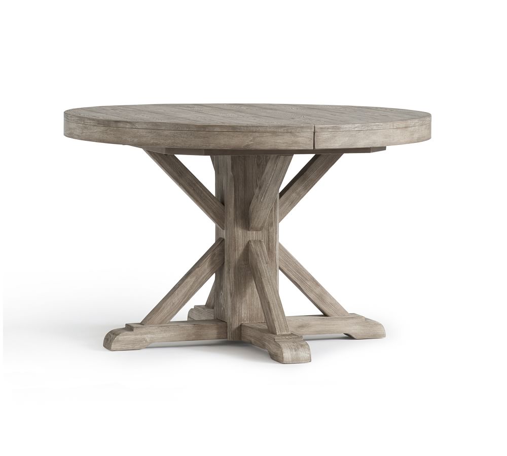Benchwright Round Pedestal Extending Dining Table | Pottery Barn